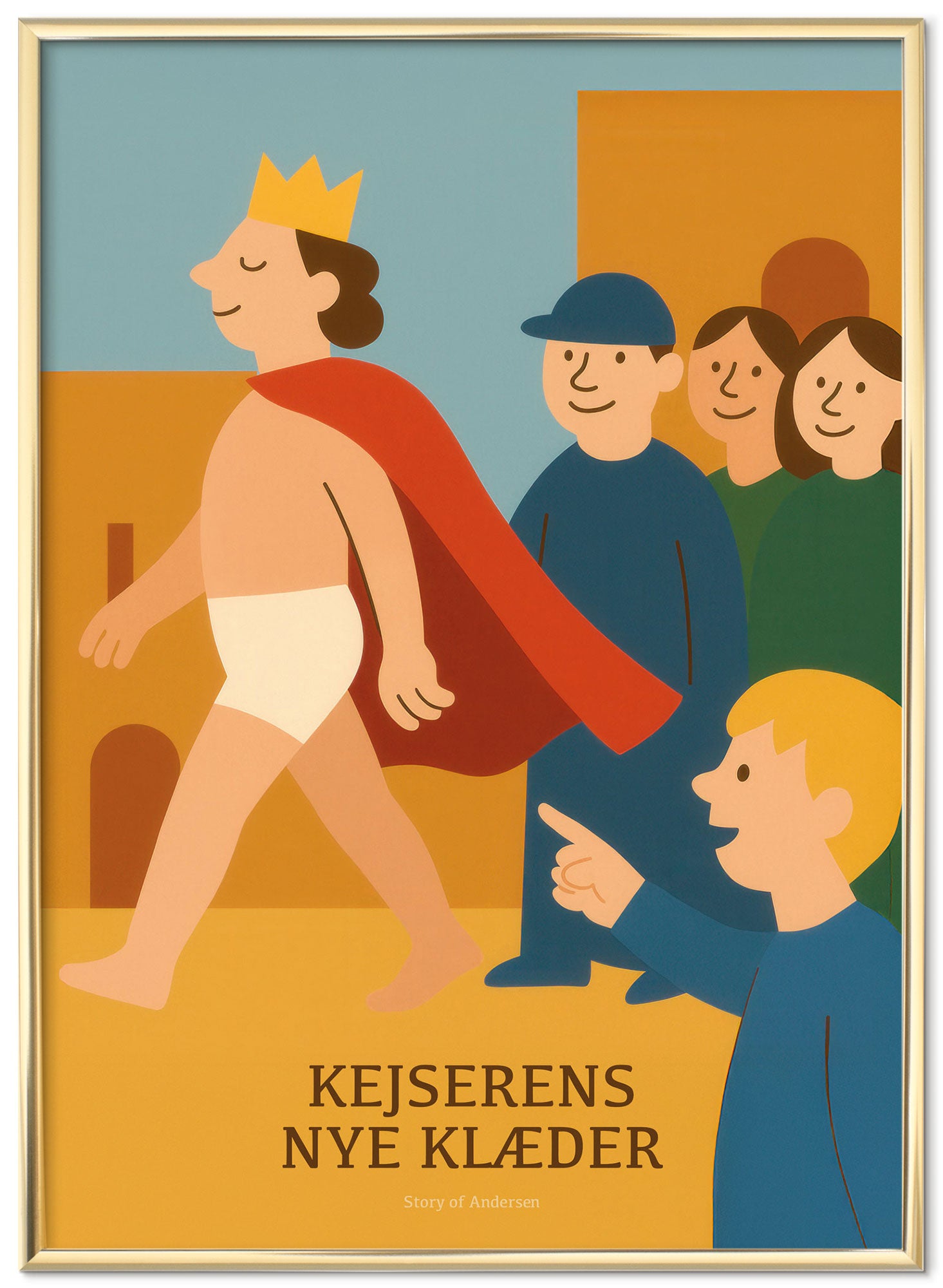 Plakat – H.C. Andersen Kunsttryk – Kejserens Nye Klæder